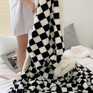 Nordic Checkerboard Blanket | Checkered Throw for Cozy Decor – The Feelz