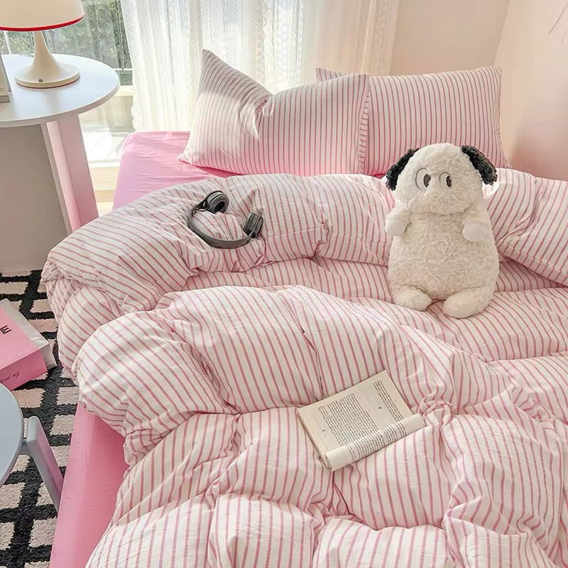 Pink Cozy Bedding Set - Soft Duvet & Rose Pillowcases Coquette – The Feelz