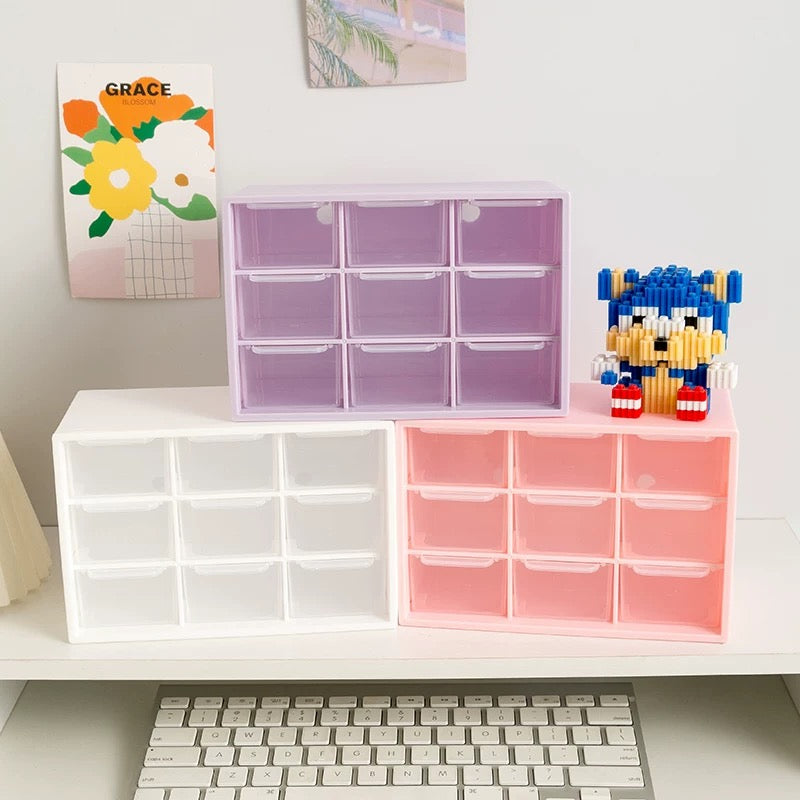 Desktop Transparent Storage Box - Aesthetic Organizer for Desk & More