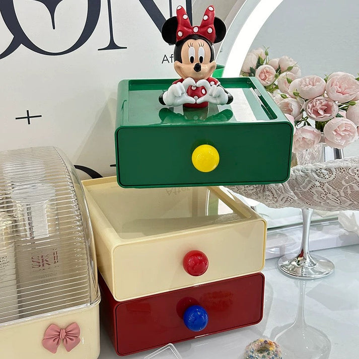 Retro Desktop Organizer with Drawer – Danish Pastel Storage