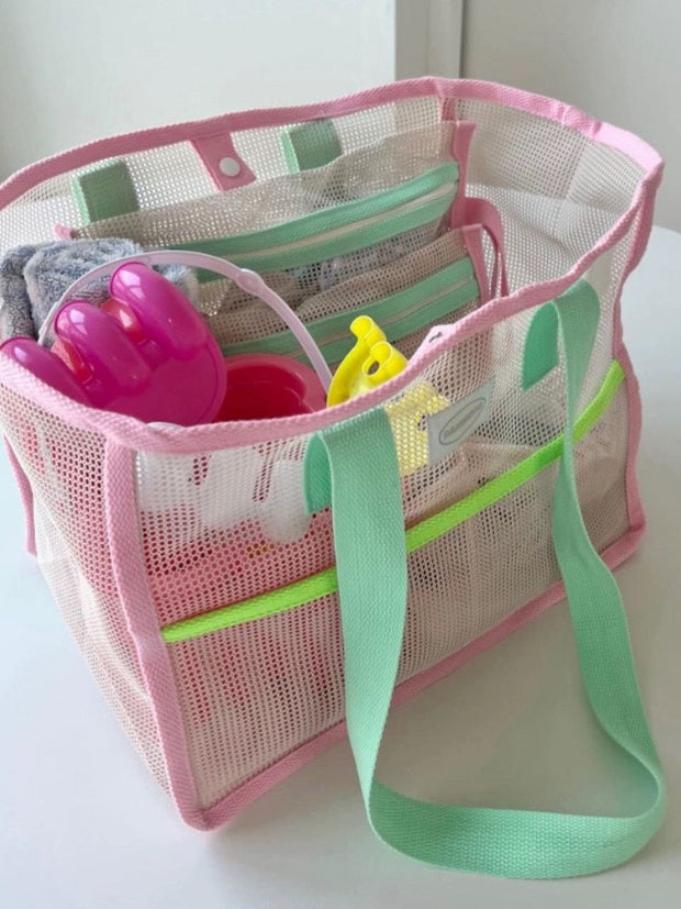 Pink Beach Bag | Large Travel Tote for Summer Swimming – The Feelz