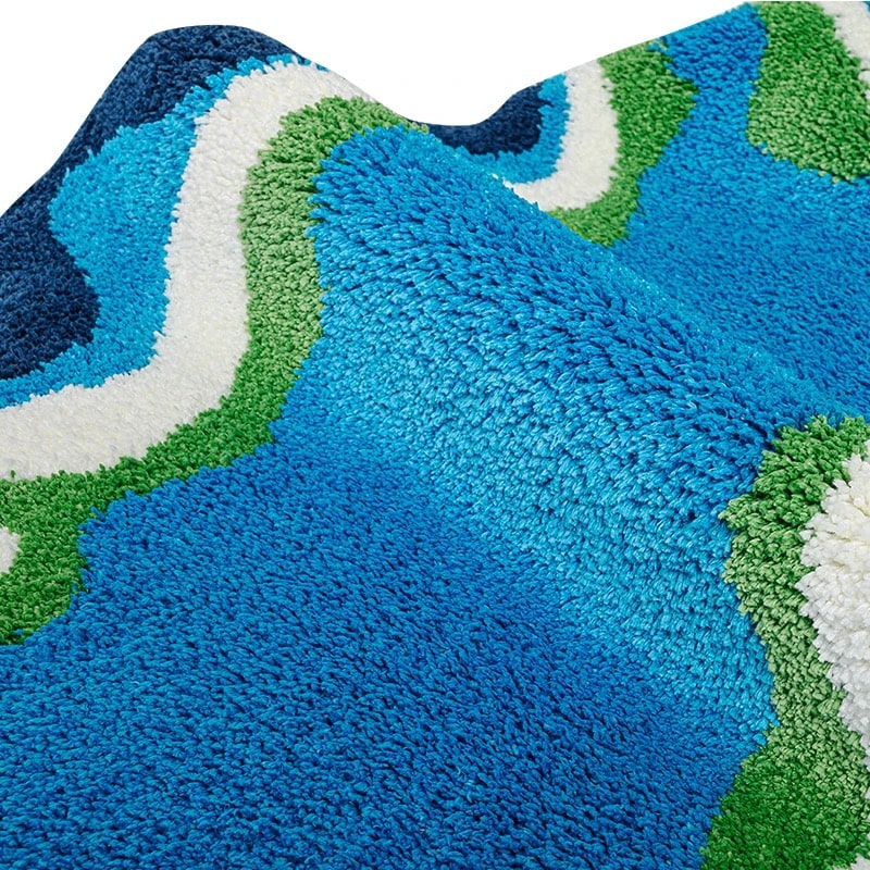 Groovy Tufted Rug | Retro 70s Mid Century Boho Rug for Home Decor