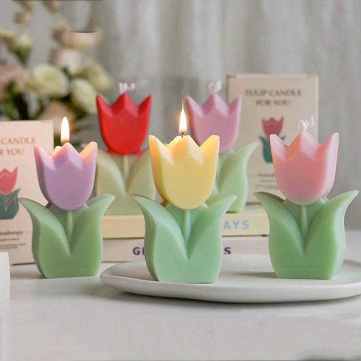 Tulip Candles - Candle for Birthday & Aesthetic Room Decor