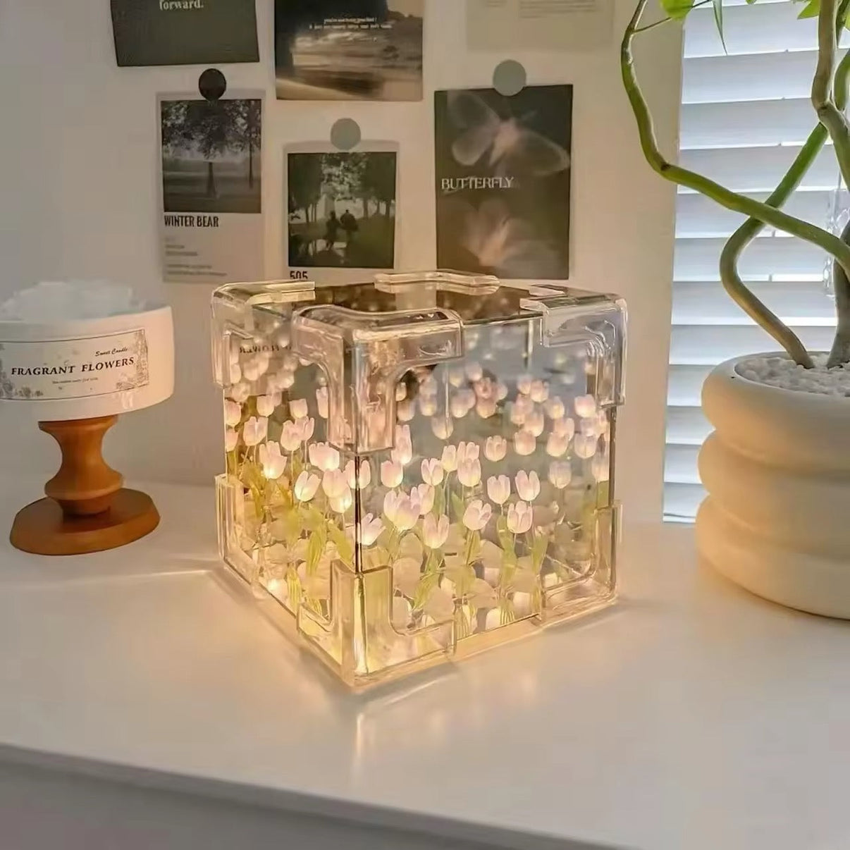 DIY Tulip LED Night Light - Floral Lamp for Bedroom & Gifts