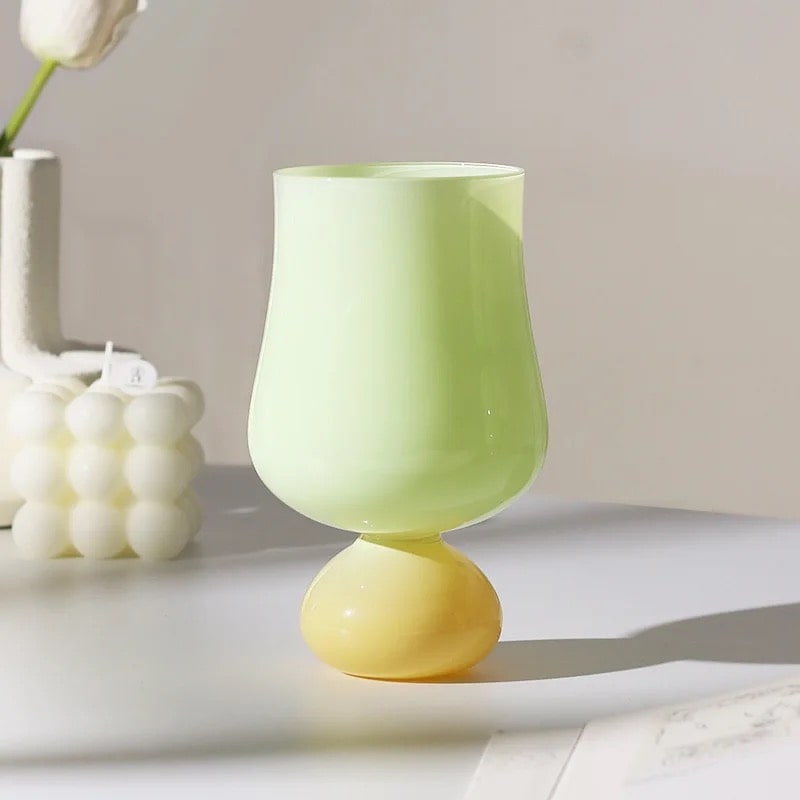 Tulip Glasses - Colorful Tulip Glass for Drinks & Desserts