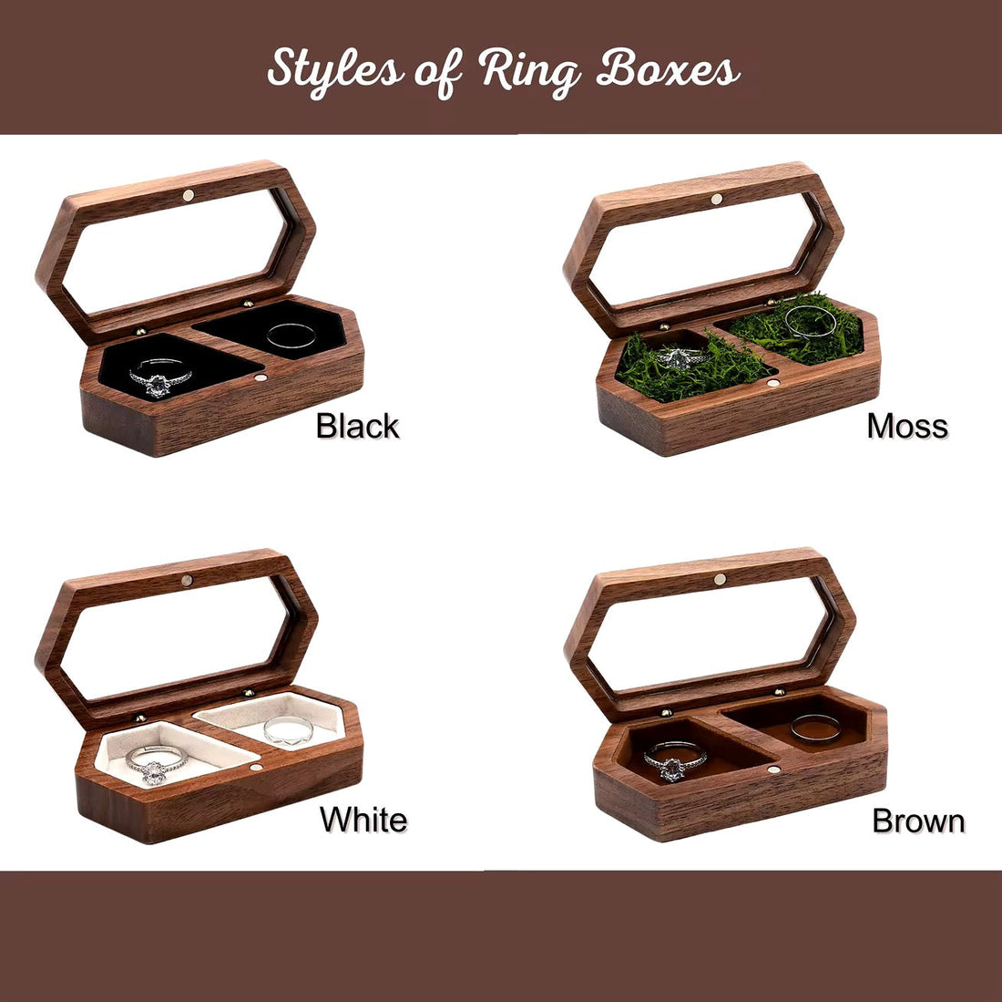 Personalized Wooden Ring Box – Custom Wedding Ring Box