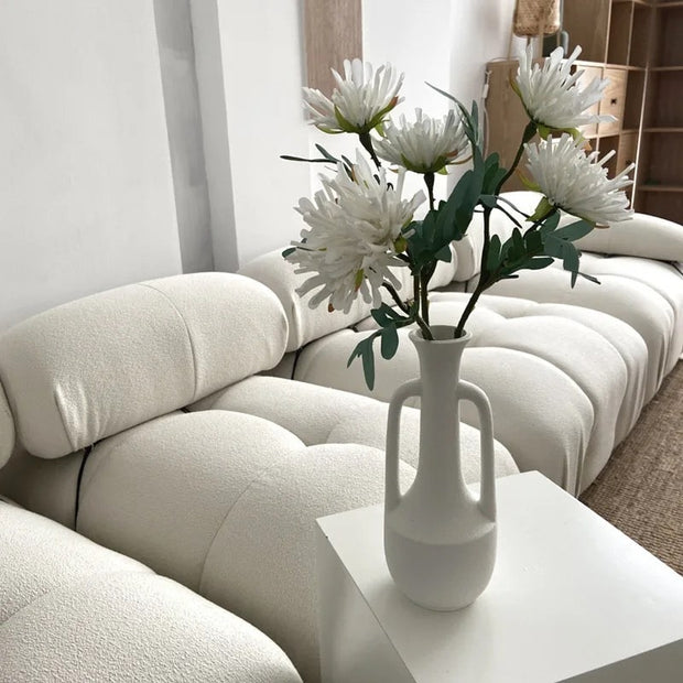 Milky White Vases - Minimalist Ceramic Vase | Flower Pot Decor – The Feelz