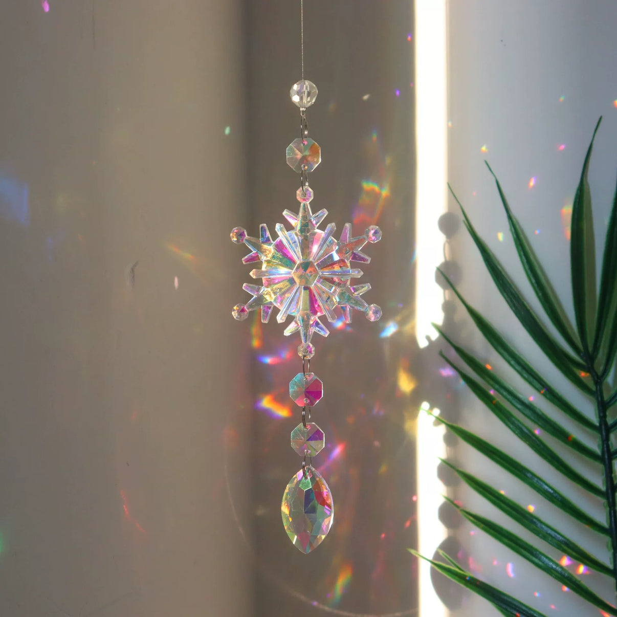Christmas Snowflake Suncatcher – Crystal Window Decor