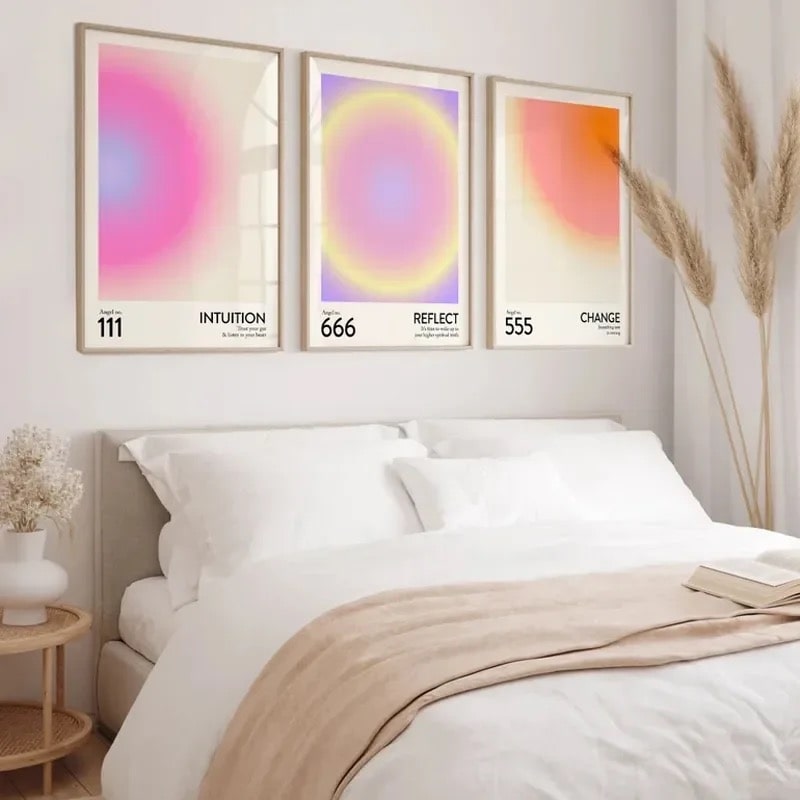 Angel Number Wall Poster - Aura Energy Witchy Wall Decor – The Feelz