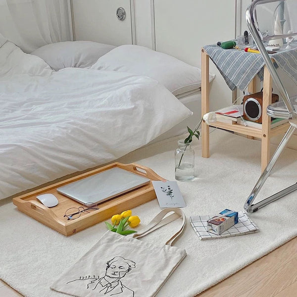 Wood Bed Table – Folding Laptop Desk & Breakfast Table